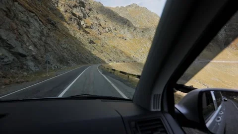 view from window car driving mountain se... | Stock Video | Pond5