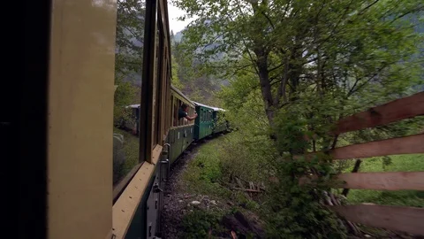 view from the window of an retro steam l... | Stock Video | Pond5