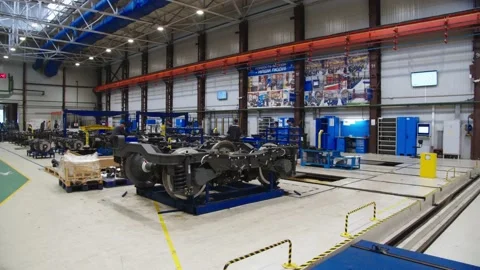 View of working process in train wheels ... | Stock Video | Pond5