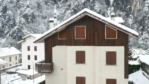 Village House With A Smoking Chimney At ... | Stock Video | Pond5