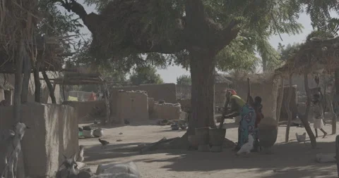 Village scenery in Mali, West Africa in ... | Stock Video | Pond5
