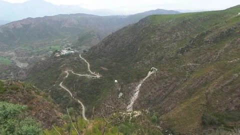 Villagers living between big mountains, ... | Stock Video | Pond5