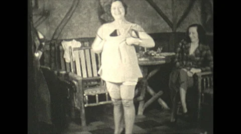 Vintage 16mm film, 1936, people, woman t... | Stock Video | Pond5