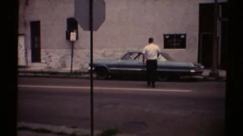 vintage 1967, angry man walking | Stock Video | Pond5