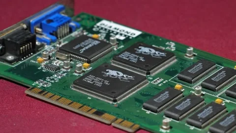Vintage 3dfx Voodoo Graphics Card | Stock Video | Pond5