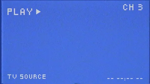Vintage Analogue VHS Tape Blue TV Displa... | Stock Video | Pond5