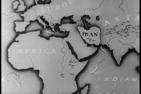 Vintage Animated Map of Middle East with... | Stock Video | Pond5