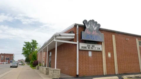 Vintage Bowling Alley Building Exterior,... | Stock Video | Pond5