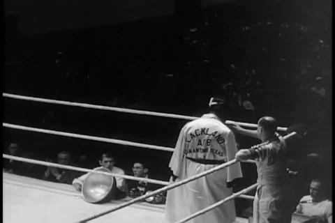 Vintage Boxing Match - Fighters slug it ... | Stock Video | Pond5