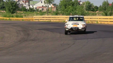 Vintage cars rally: Citroen DS23 high sp... | Stock Video | Pond5