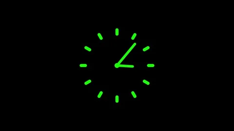 Vintage Clock Animation Loop, Minimalist... | Stock Video | Pond5