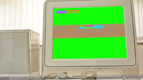 Vintage Computer Green Screen Stock Footage ~ Royalty Free Stock Videos ...
