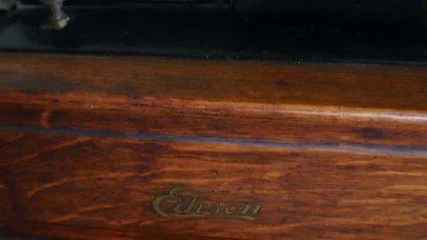 Vintage Edison Talking Machine Phonograp... | Stock Video | Pond5