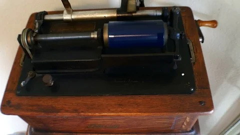 Vintage Edison Talking Machine Phonograp... | Stock Video | Pond5