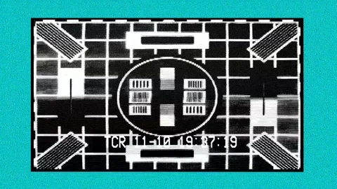 Vintage electronic tv test card - spectr... | Stock Video | Pond5