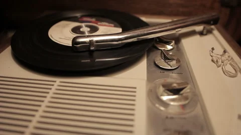Vintage EP record player, vinyl | Stock Video | Pond5