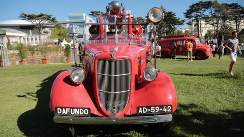 Vintage Fire Engines - History Fire and ... | Stock Video | Pond5