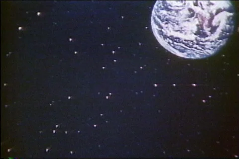Vintage Footage of Zoom Past Earth in Sp... | Stock Video | Pond5