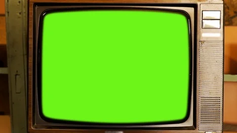Vintage Grundig Television with Green Sc... | Stock Video | Pond5