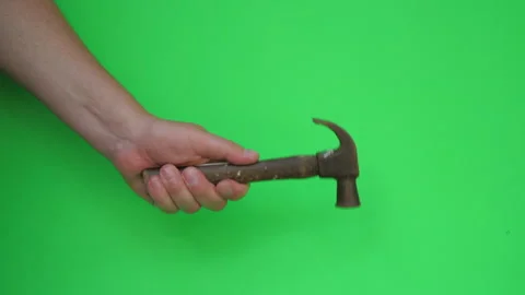 Vintage Hammer B on Green Screen Chroma ... | Stock Video | Pond5