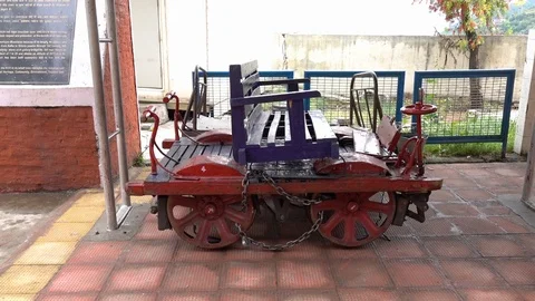 Vintage Inspection Railway Trolley at In... | Stock Video | Pond5