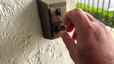 Vintage Lock Box Combination Turn | Stock Video | Pond5
