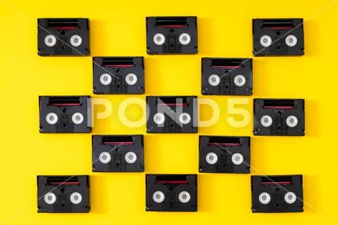 Photograph: Vintage mini DV cassette tapes used for filming back in a ...