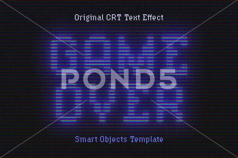 PSD Template: Vintage Monitor CRT Text Effect #279894479