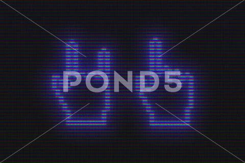 PSD Template: Vintage Monitor CRT Text Effect #279894479