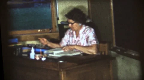 Vintage Teacher Stock Footage ~ Royalty Free Stock Videos | Pond5