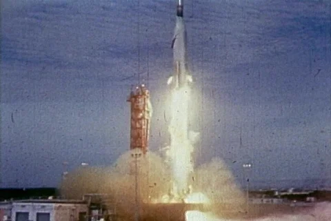 Vintage NASA - Apollo Era Rocket Launch | Stock Video | Pond5