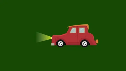 Vintage old red color cartoon toy sports... | Stock Video | Pond5