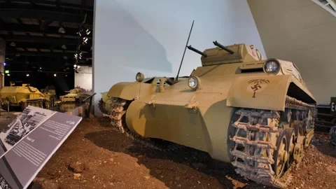 Vintage Panzer 1B tank on display at Roy... | Stock Video | Pond5