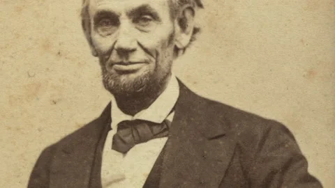 Vintage photo U.S. President Abraham Lin... | Stock Video | Pond5