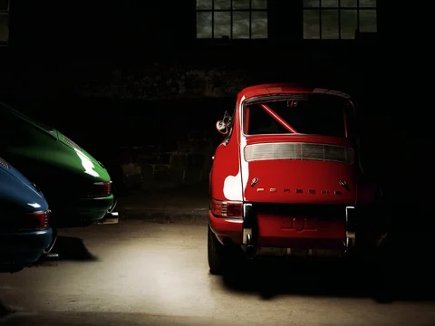 Vintage Porsche 911 Car animation | Stock Video | Pond5