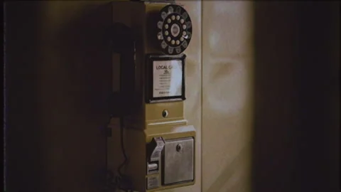 Vintage Public Payphone Wall Retro VHS T... | Stock Video | Pond5
