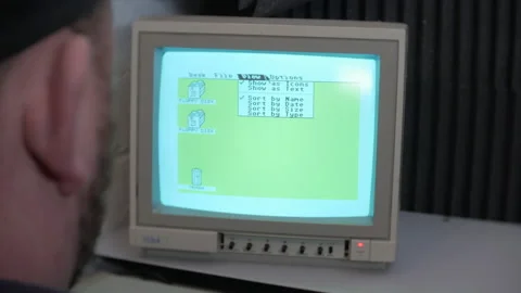 Vintage Computer Green Screen Stock Footage ~ Royalty Free Stock Videos ...