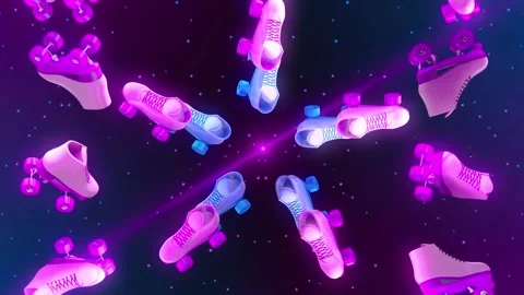 vintage Retro Roller Skate VJ Loop anima... | Stock Video | Pond5