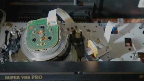 Vintage, retro, VHS machine internal mec... | Stock Video | Pond5
