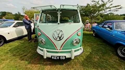 Vintage split screen VW campervan | Stock Video | Pond5