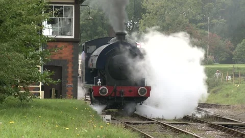 Vintage Steam Engine Reversing in a Clou... | Stock Video | Pond5