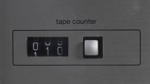 Vintage stereo hifi casette tape counter... | Stock Video | Pond5