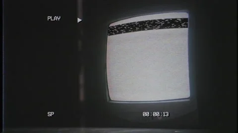 Vintage Television Static TV Old VHS Eff... | Stock Video | Pond5