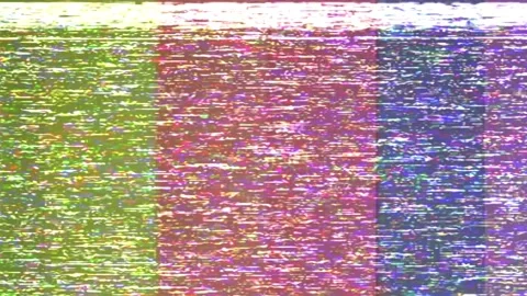 Vintage TV Color Bars Noise on VHS Tape ... | Stock Video | Pond5