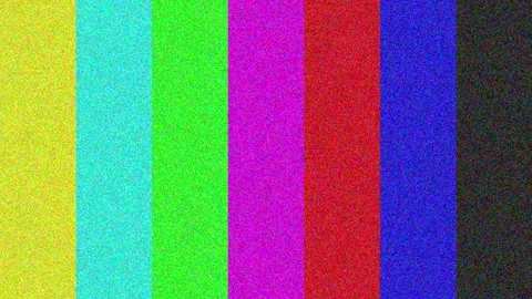 vintage tv color bars static noise | Stock Video | Pond5