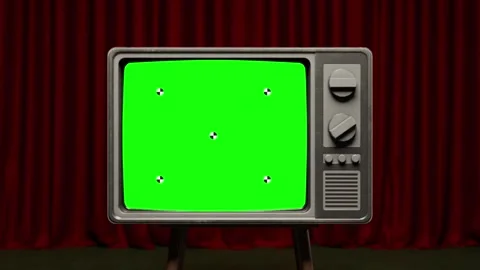 Vintage TV green screen | Stock Video | Pond5