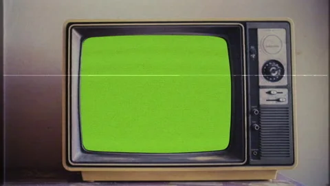 Vintage TV Green Screen Old VHS Texture ... | Stock Video | Pond5