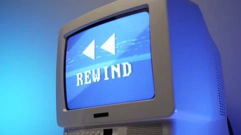 Vintage TV Screen With REWIND Screen and... | Stock Video | Pond5