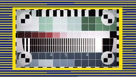 Vintage Tv test card - spectrum pop art,... | Stock Video | Pond5