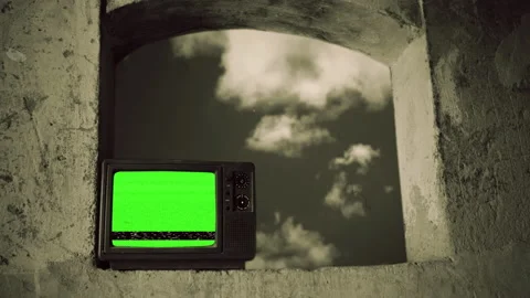 Vintage TV On Window Old Film Effect Tel... | Stock Video | Pond5